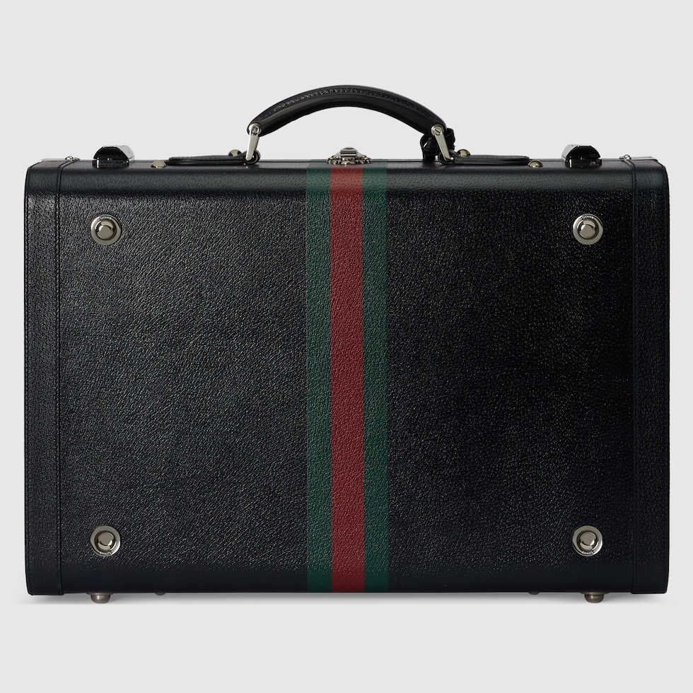Gucci Savoy medium suitcase in dark blue leather | GUCCI® ZA