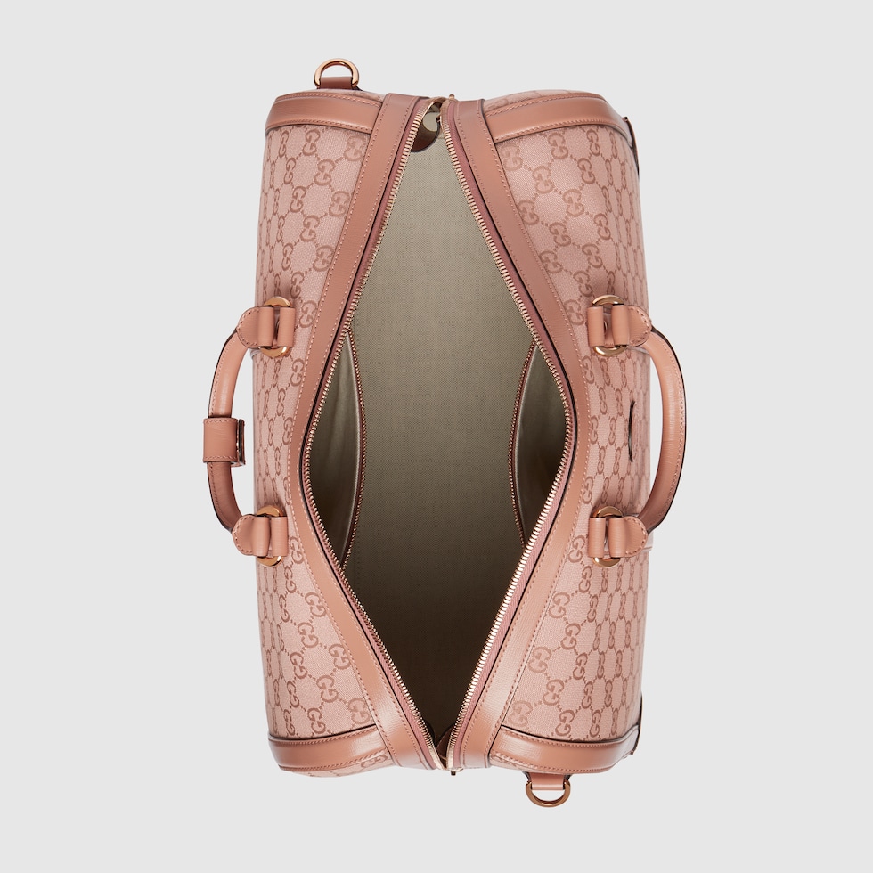 GG small duffle bag in pink canvas | GUCCI® SG