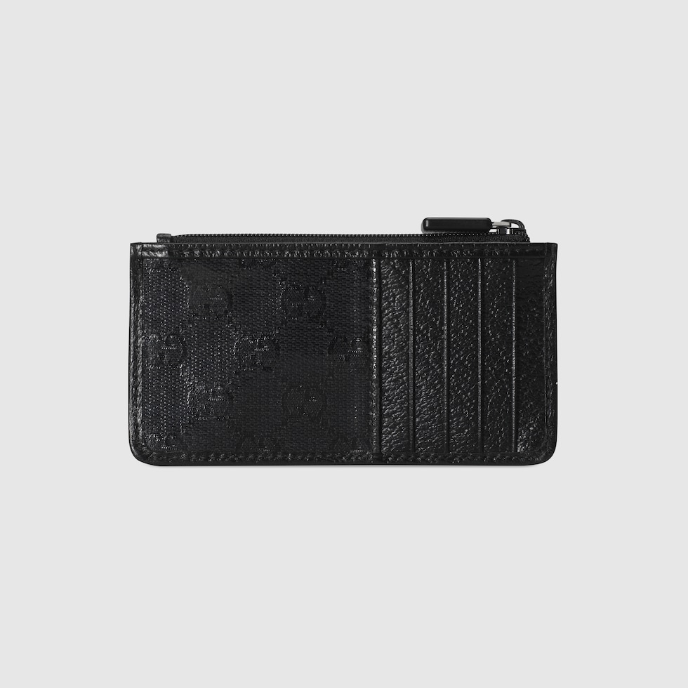 GG Crystal card case in black GG Crystal canvas | GUCCI® ZA