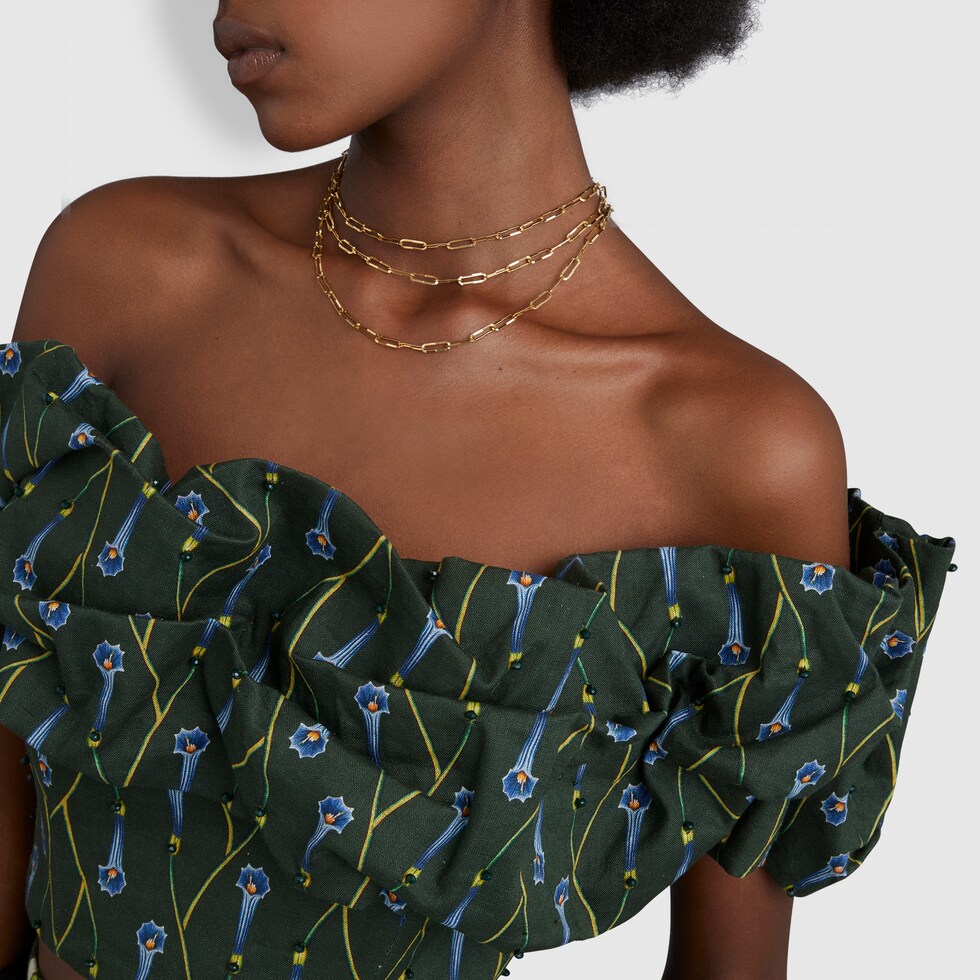 Giglio cropped top in multicolor | GUCCI® UK