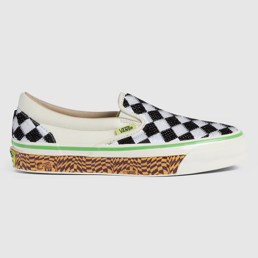 OG Classic Slip-On with beads in black and white | GUCCI® UK