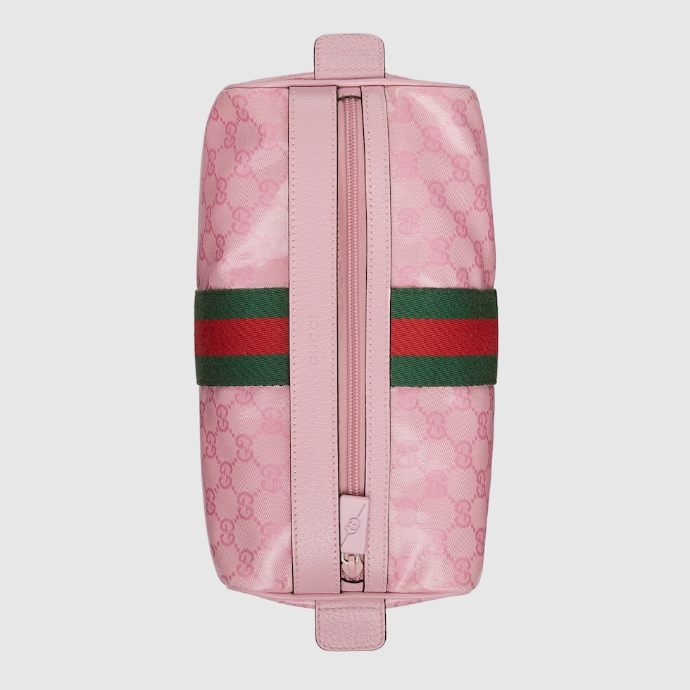Toiletry case with Web in pink and dark pink GG Crystal | GUCCI® TH
