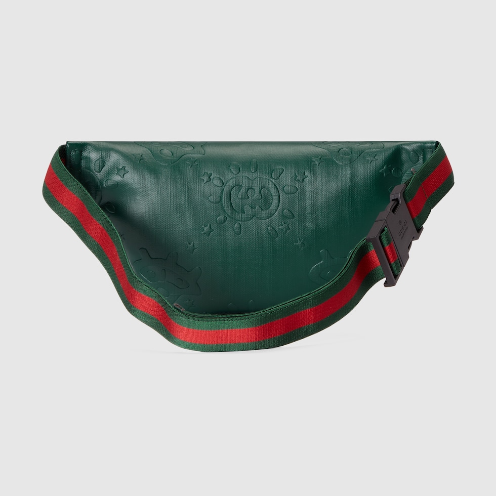Children's Interlocking G UFO belt bag in green leather | GUCCI® TR