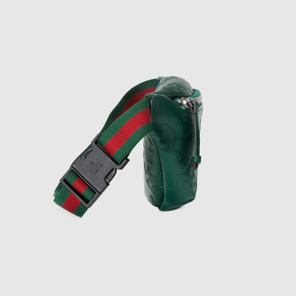 Children's Interlocking G UFO belt bag in green leather | GUCCI® TR