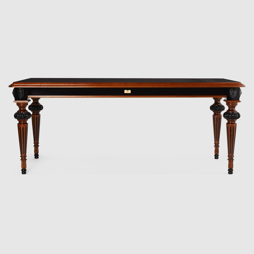 Large wooden table in brown and black | GUCCI® NL