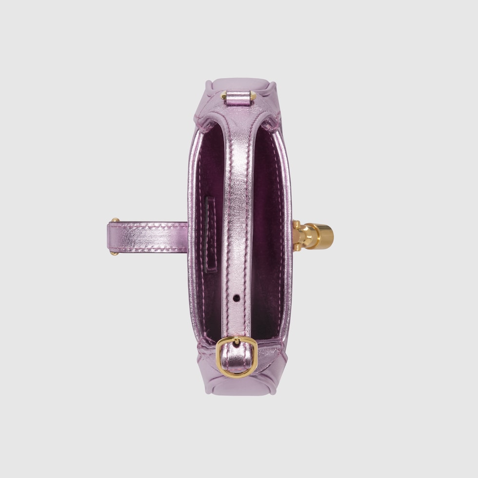 Gucci Jackie 1961 nano bag in metallic pink leather | GUCCI® AU