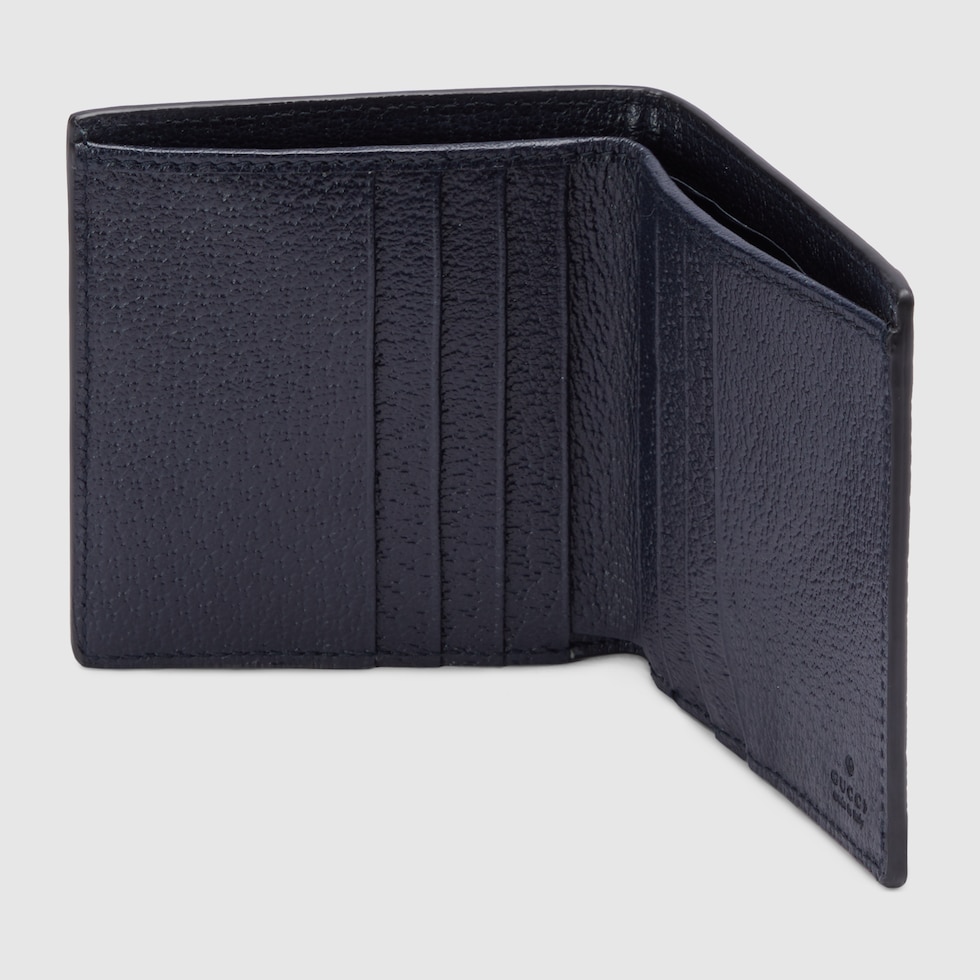 Ophidia bi-fold wallet in blue and dark blue Supreme | GUCCI® 香港