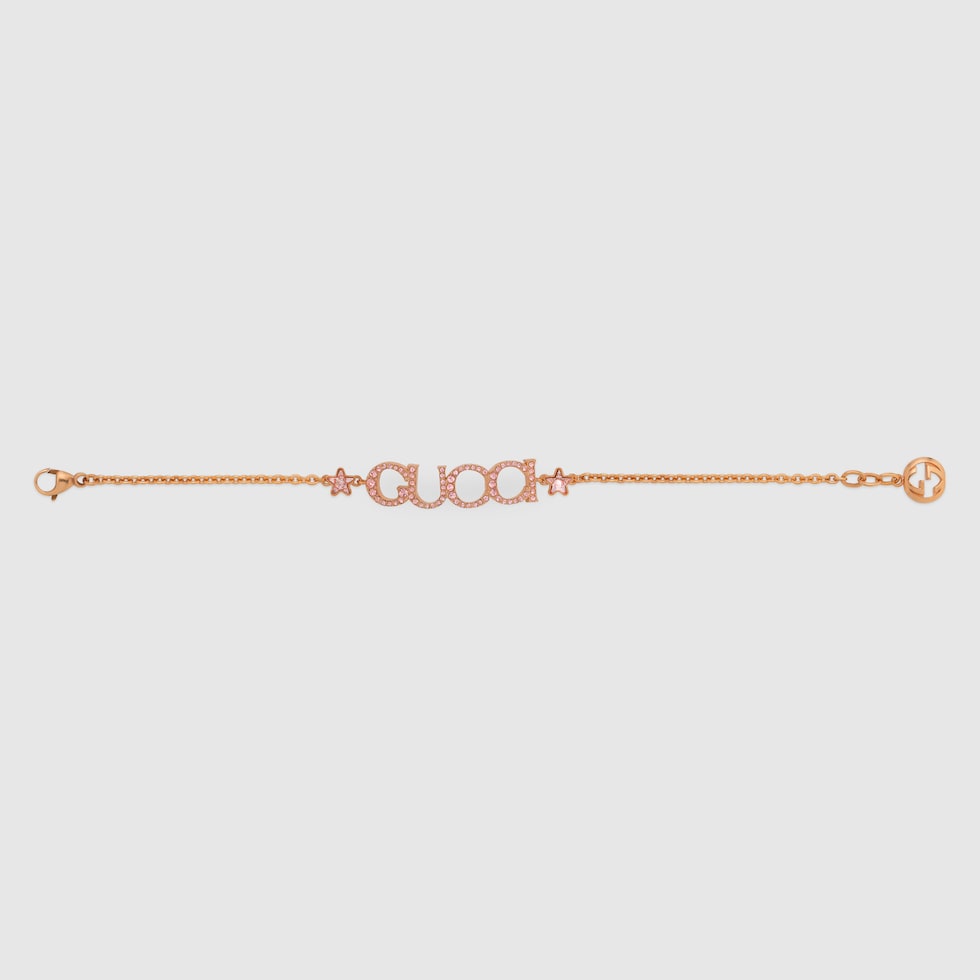 'GUCCI' letter bracelet in rose gold-toned | GUCCI® UK