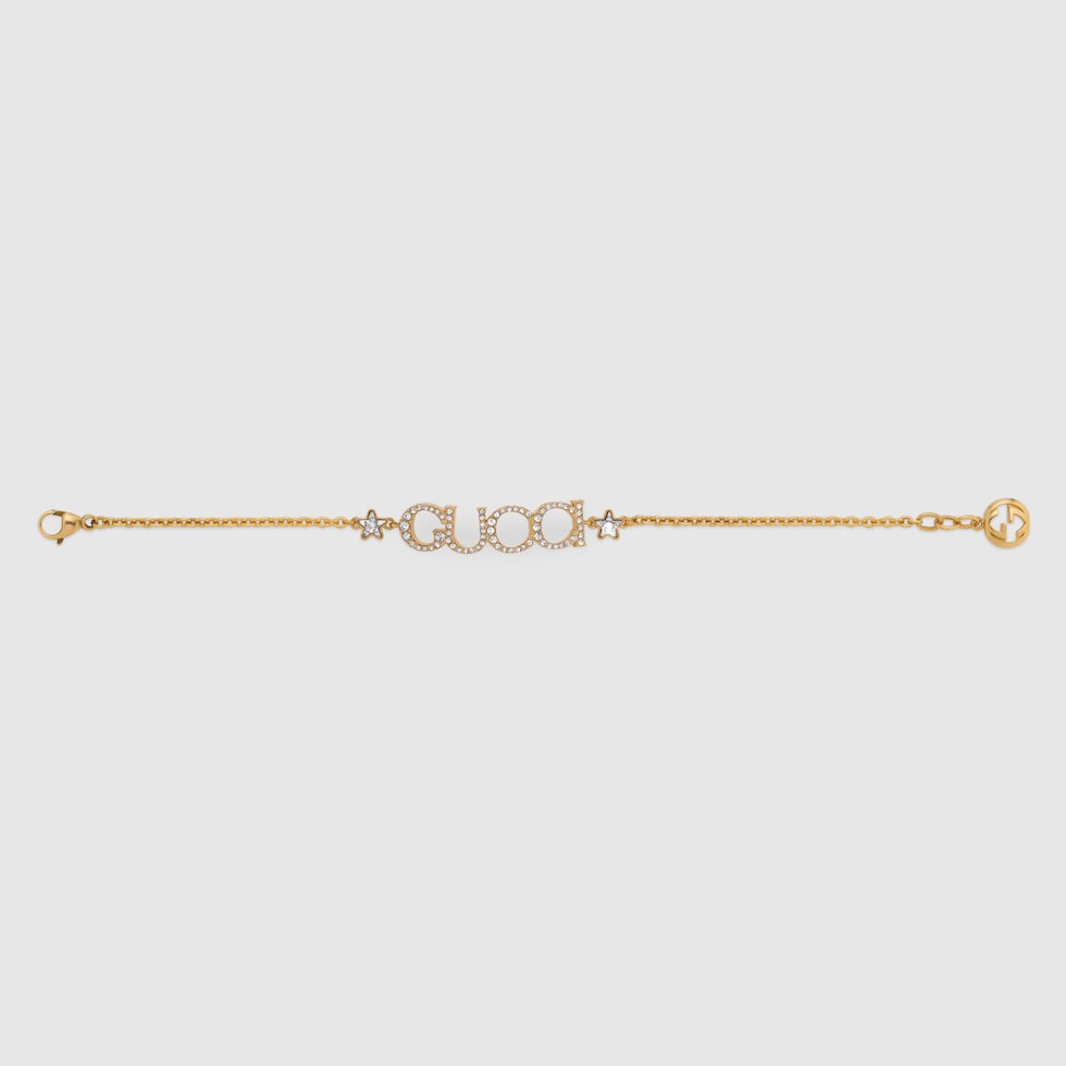 'GUCCI' letter bracelet in gold-toned | GUCCI® Australia