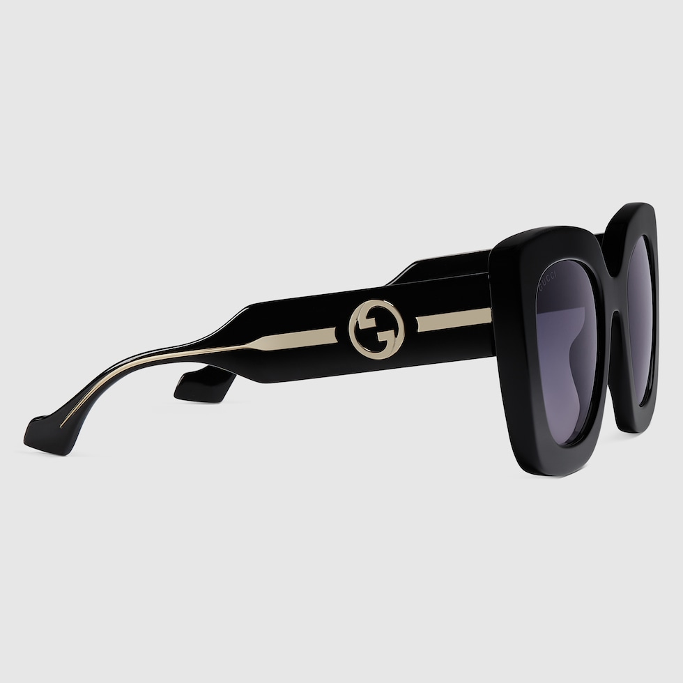 Lunettes de soleil carrées en noir | GUCCI® FR