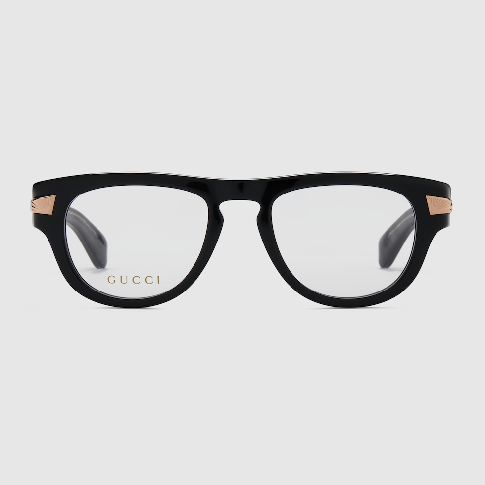 Oval optical frame in black | GUCCI® US