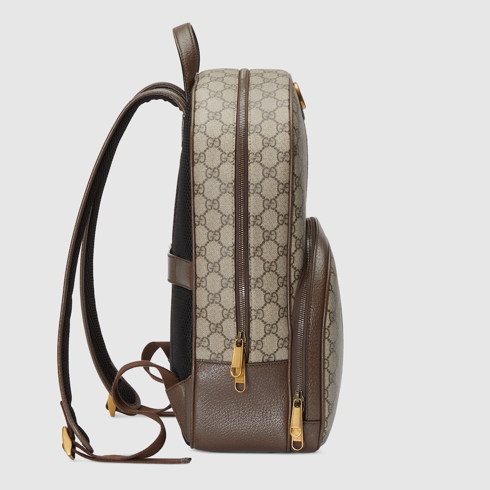 Ophidia medium backpack in beige and ebony GG Supreme | GUCCI® SG