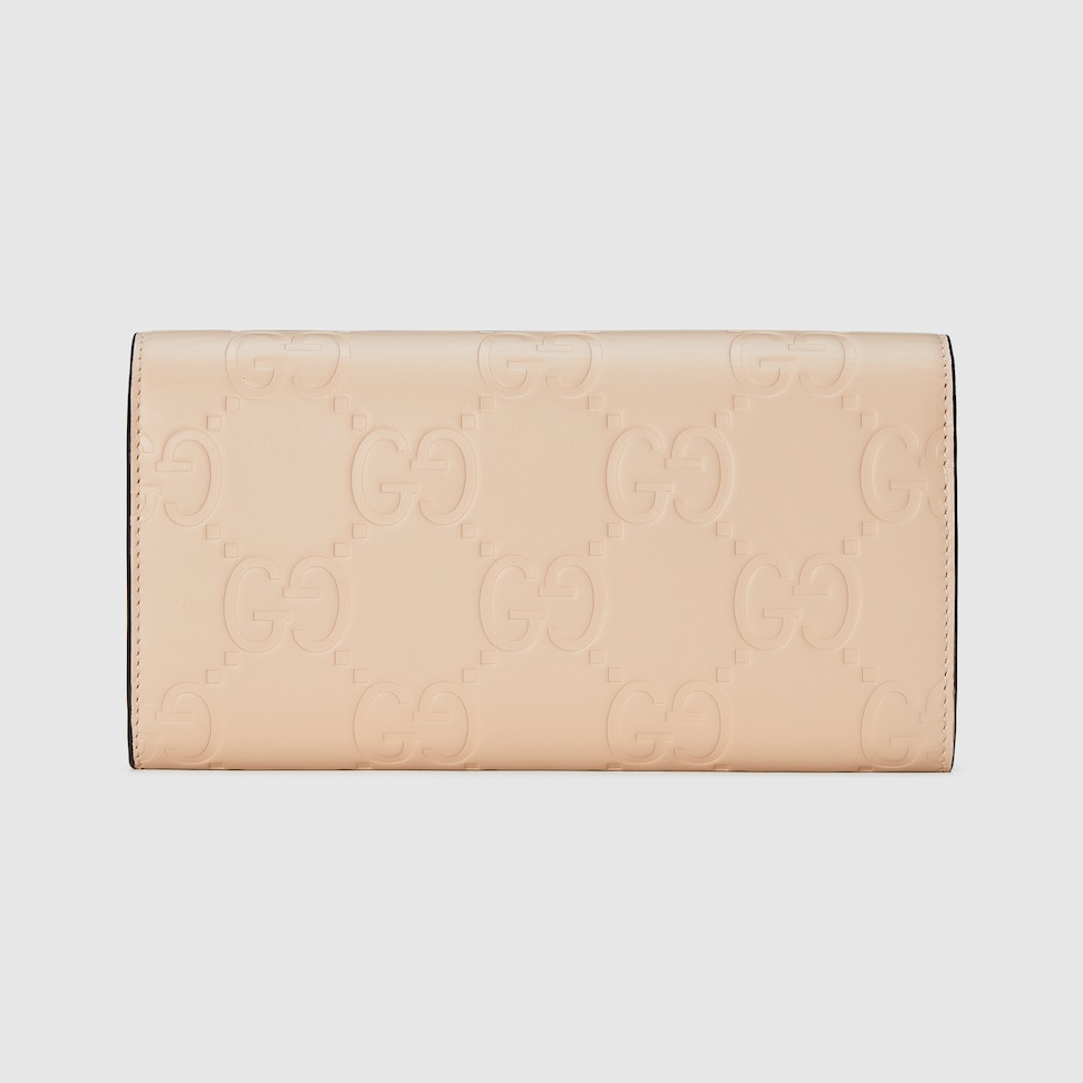 GG continental wallet in light beige leather | GUCCI® GR