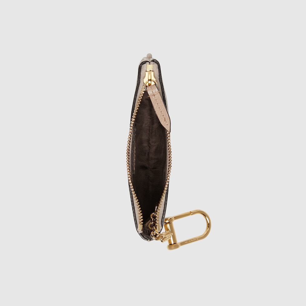 Ophidia key case in beige and white Supreme | GUCCI® US