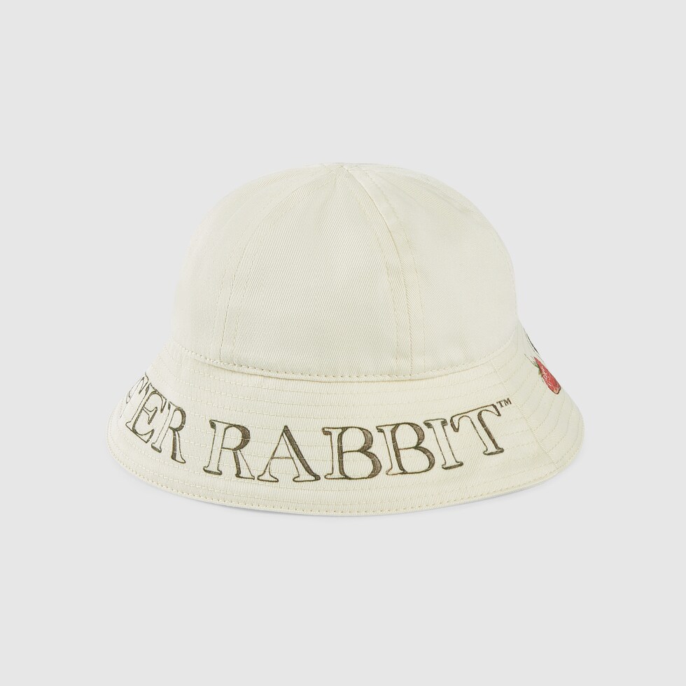 Peter Rabbit™ x Gucci cotton hat in ivory | GUCCI® TH