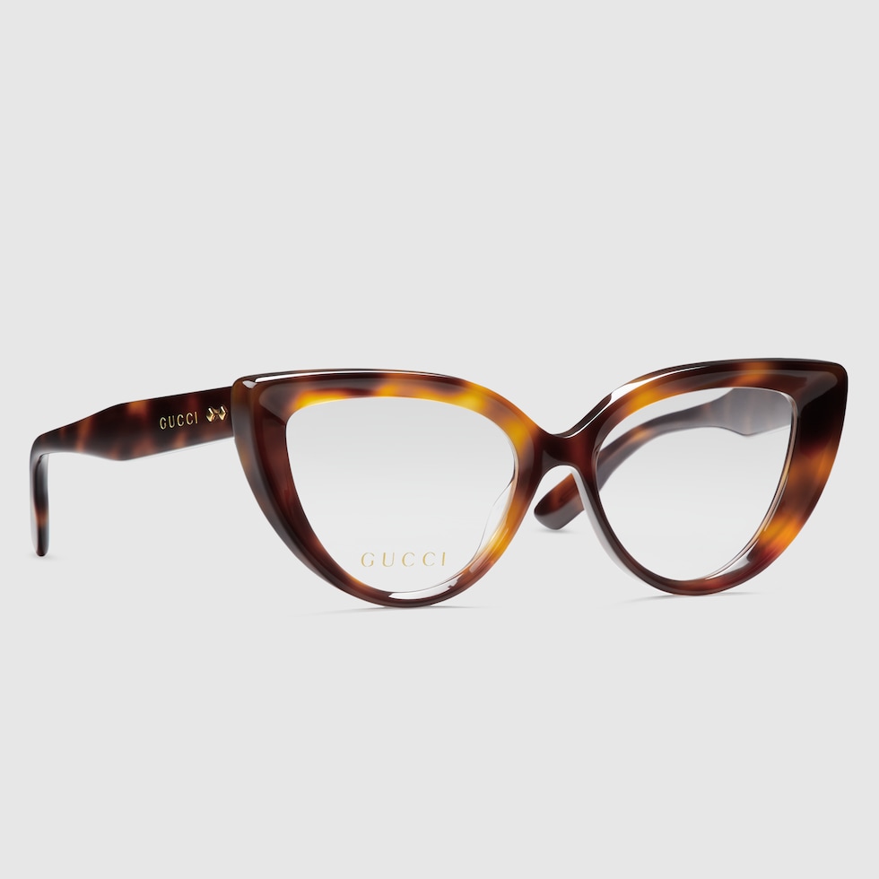 Cat eye optical frame in tortoiseshell | GUCCI® UK