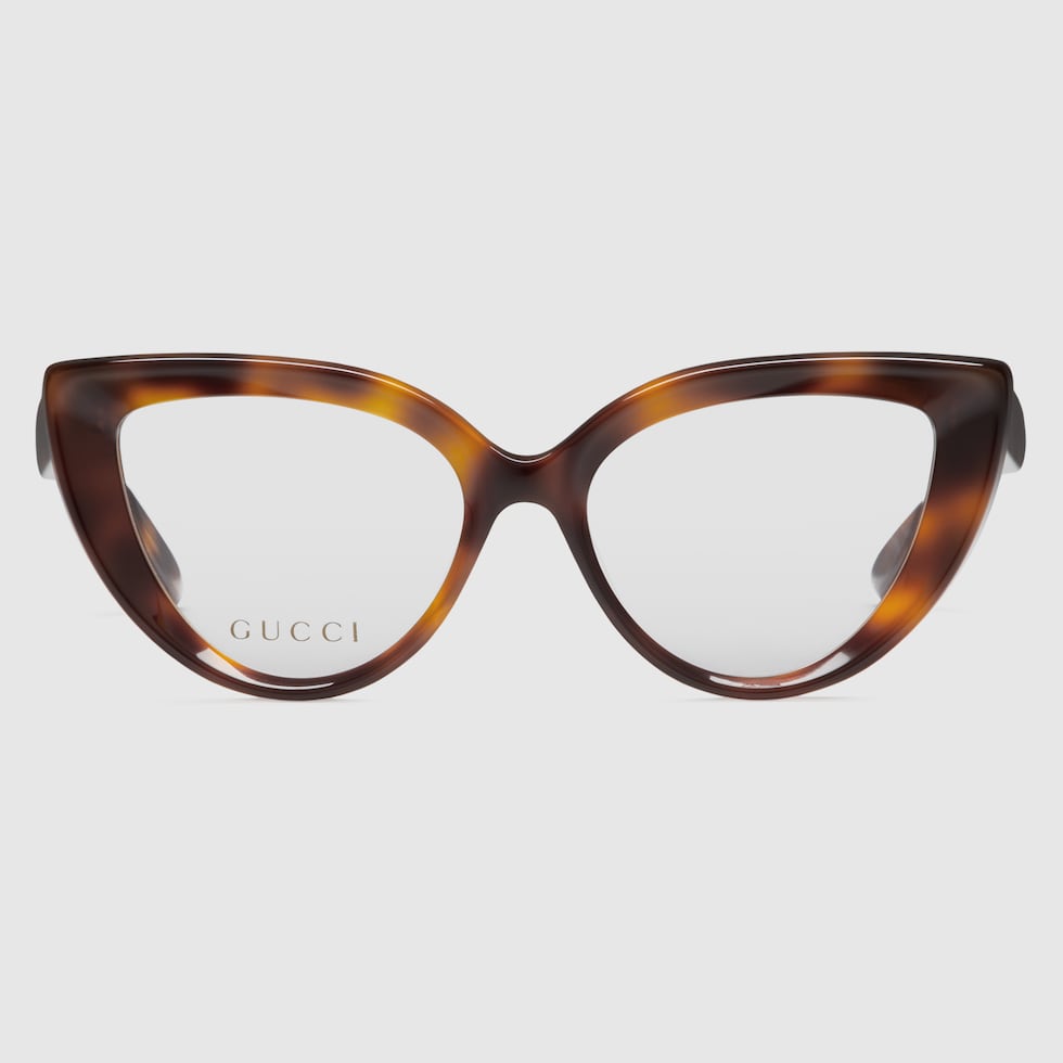 Cat eye optical frame in tortoiseshell | GUCCI® UK