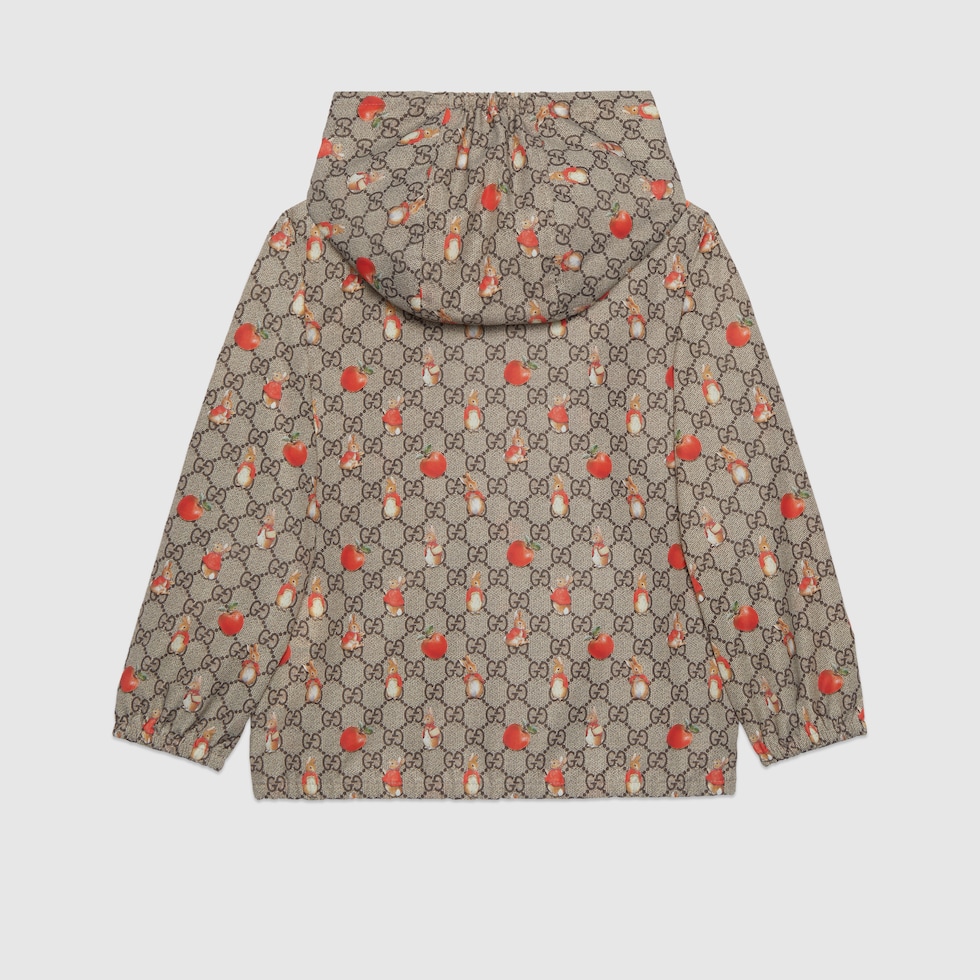 Peter Rabbit™ x Gucci hooded jacket in beige and ebony | GUCCI® 香港