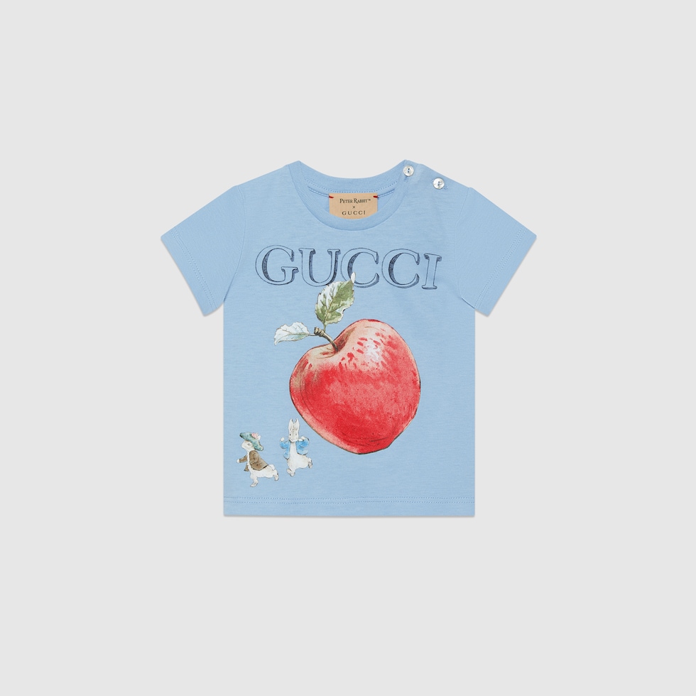 Peter Rabbit™ x Gucci T-shirt in light blue | GUCCI® 香港
