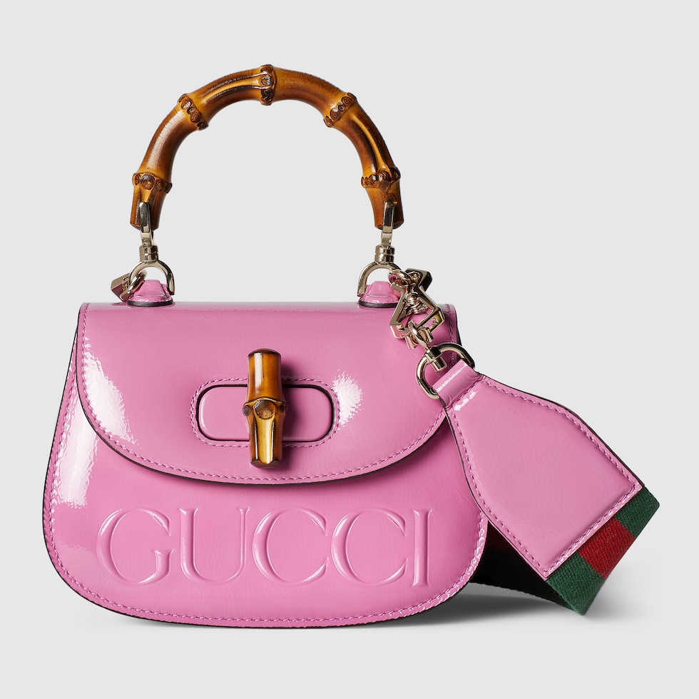 Gucci Bamboo 1947 mini top handle bag in pink patent leather Gucci Bamboo 1947 mini top handle bag in pink patent leather