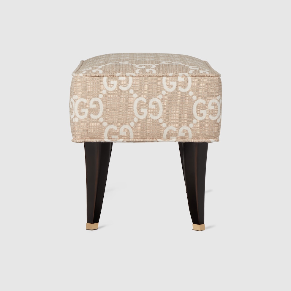 GG jacquard stool in beige and white fabric | GUCCI® UK