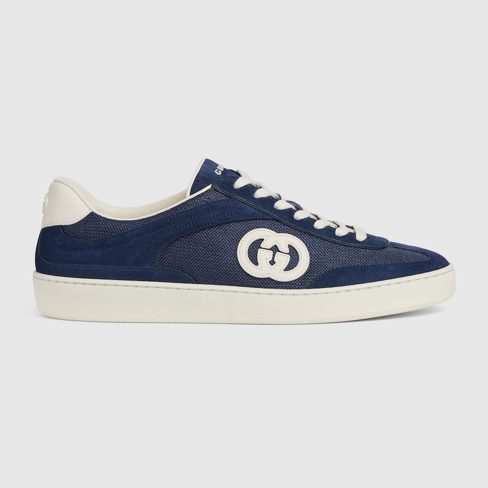 Men's G75 trainer in blue suede | GUCCI® IE