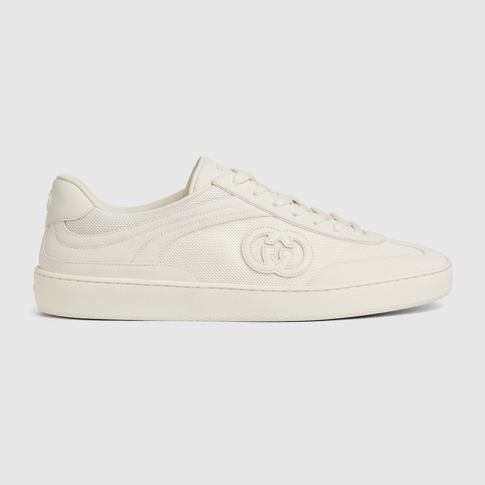 Men's G75 trainer in white suede | GUCCI® IE