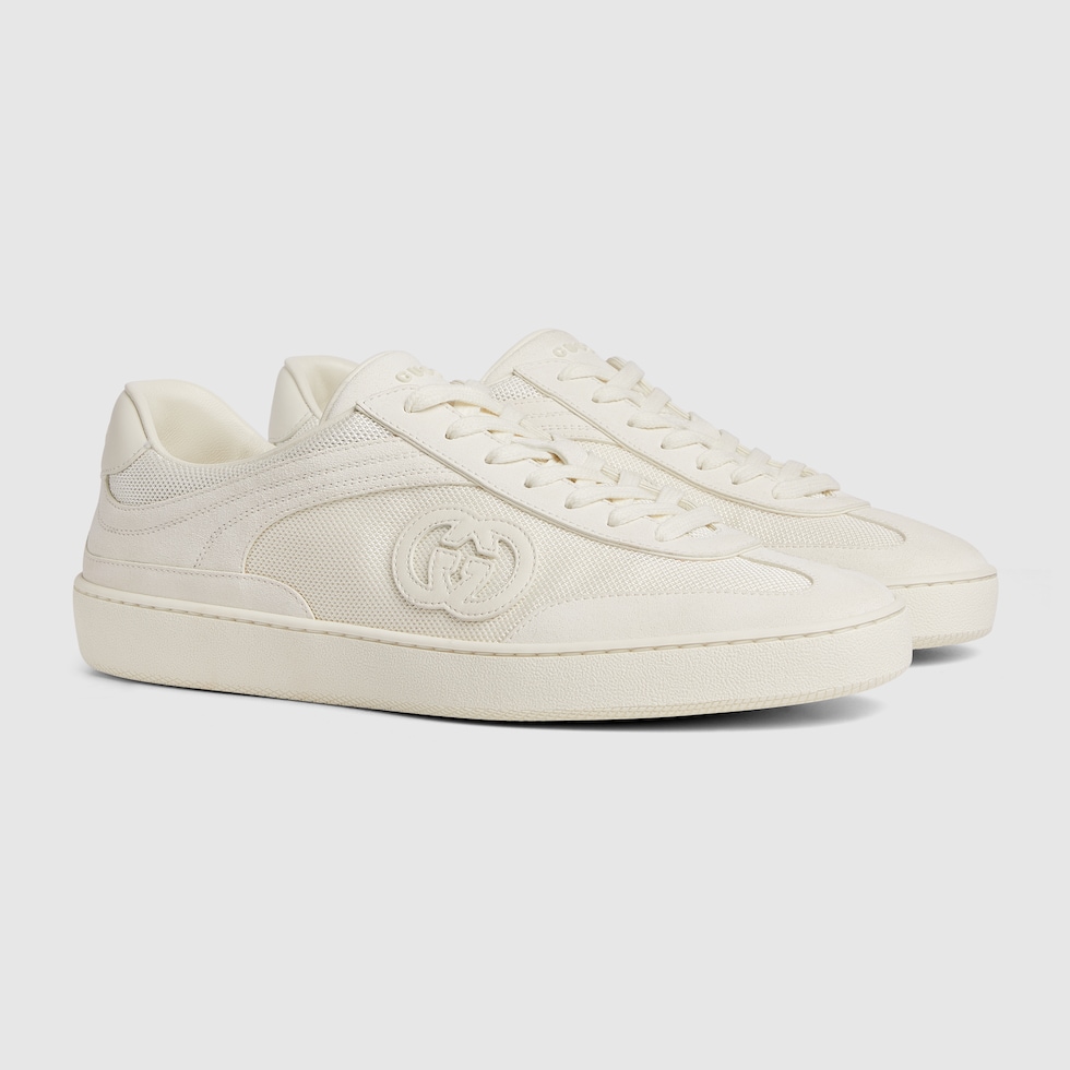 Men's G75 trainer in white suede | GUCCI® TH