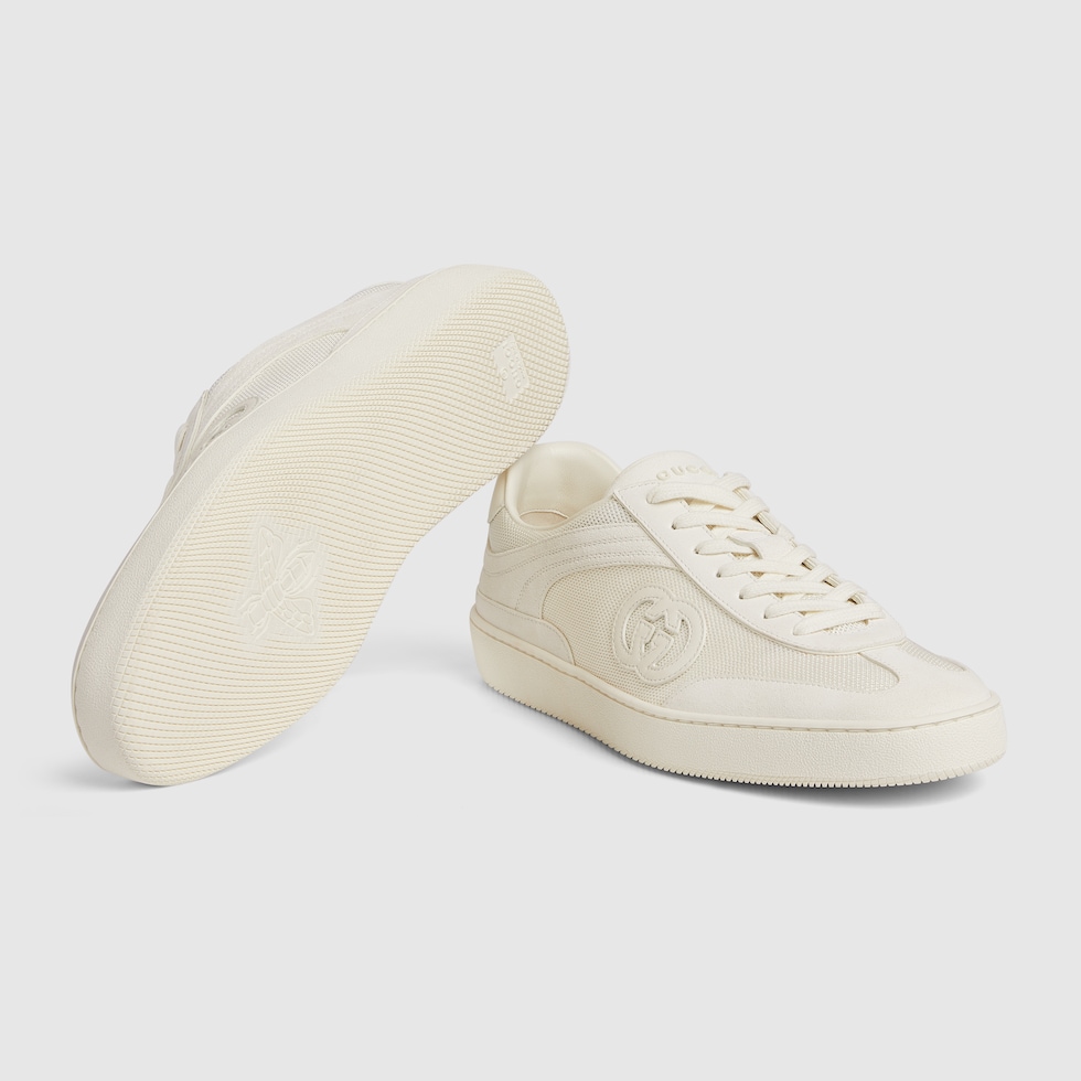 Men's G75 trainer in white suede | GUCCI® AU