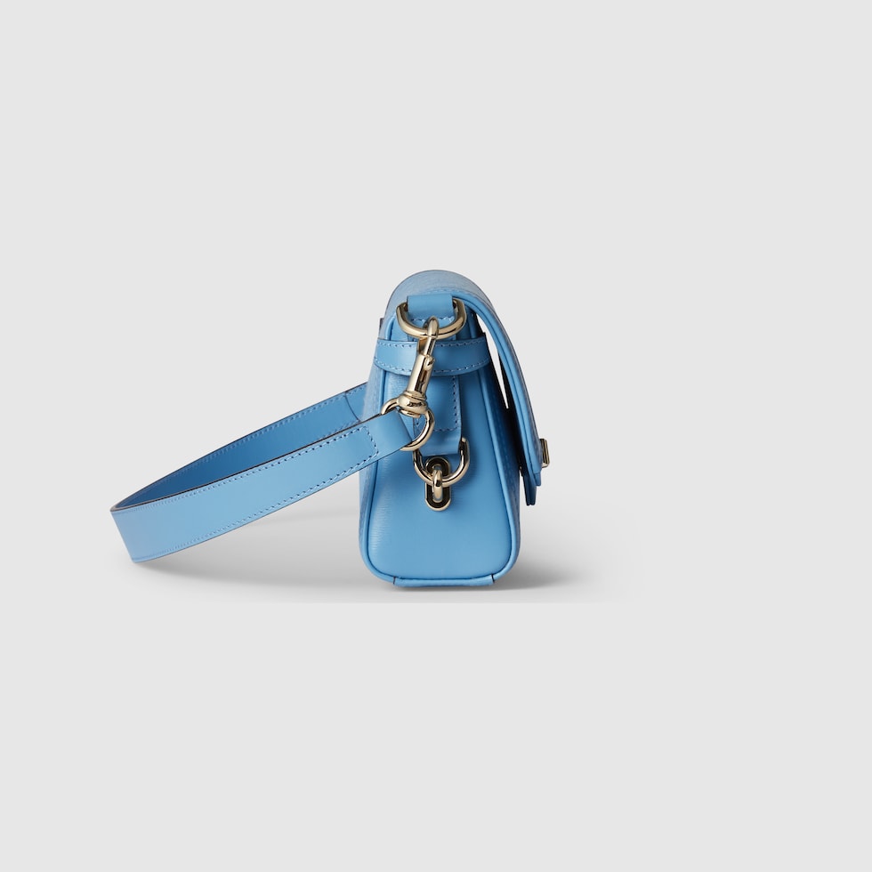Gucci Luce small shoulder bag in light blue GG canvas | GUCCI® Australia