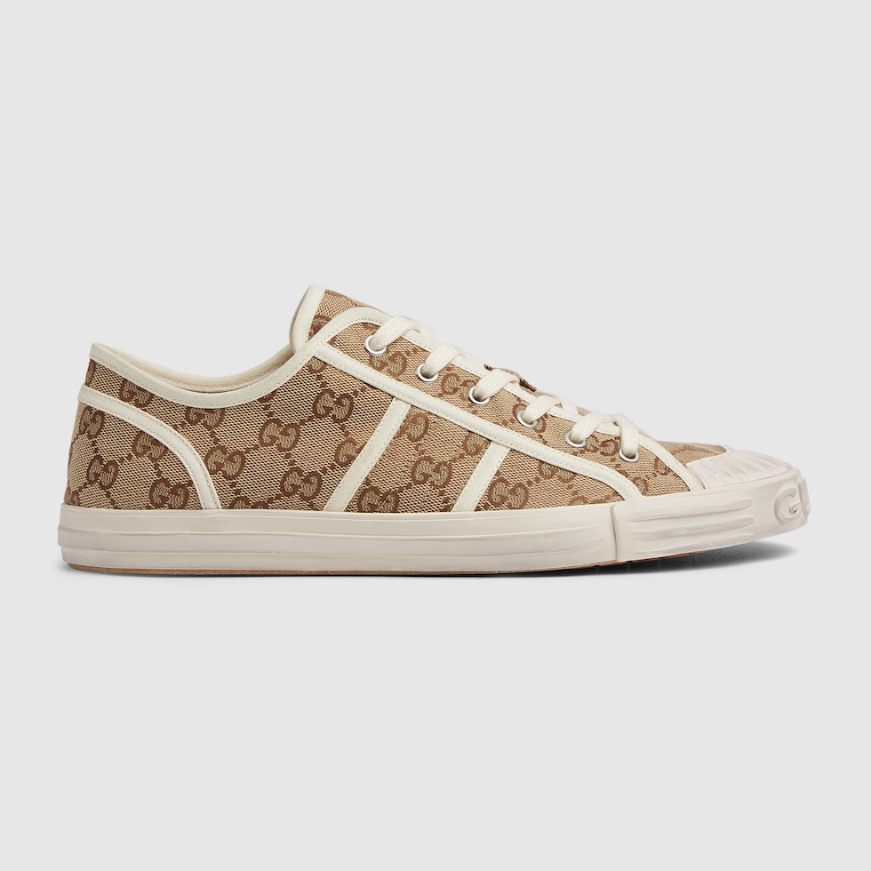 Men's GG sneaker in beige and ebony GG canvas | GUCCI® SG