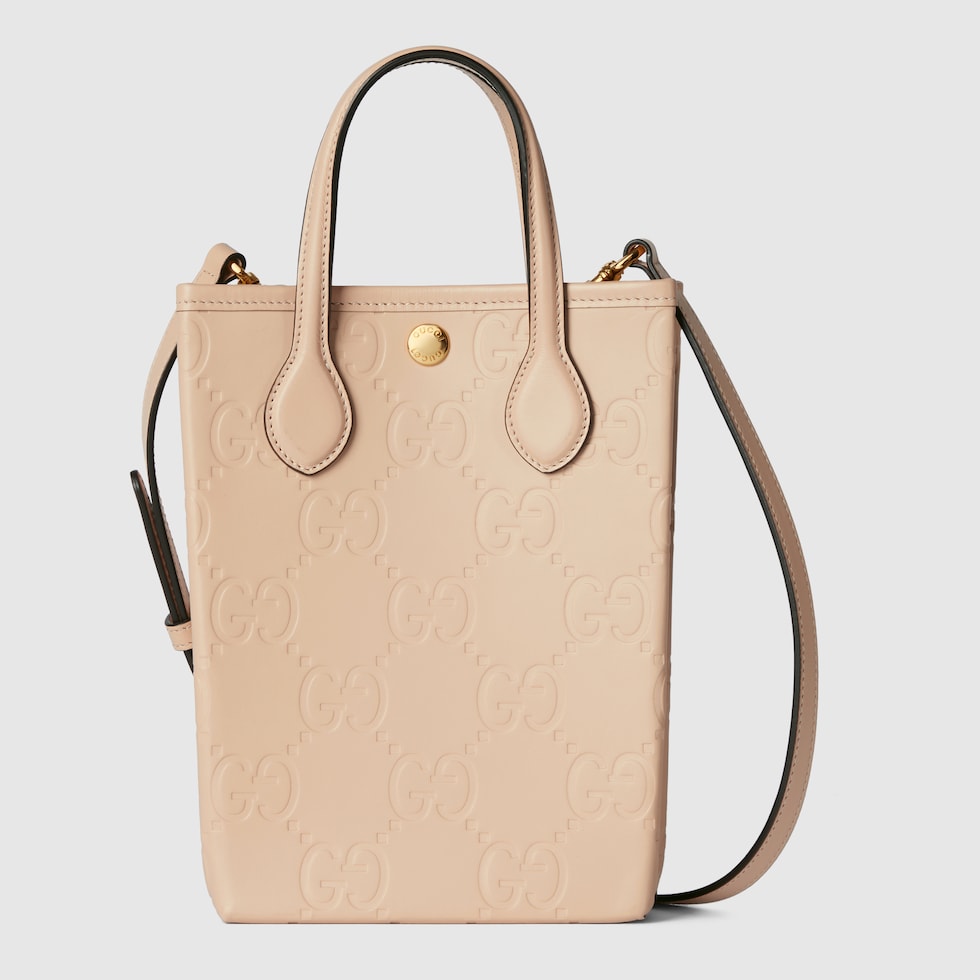 กระเป๋า GG super mini bag with strap inหนังสีเบจอ่อน | GUCCI® TH