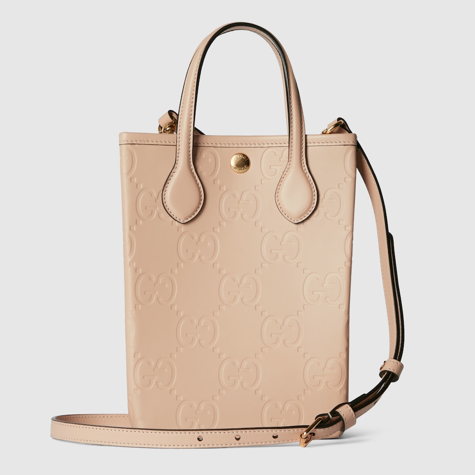 SA ®غوتشي |‎GG super mini bag with strap in light beige leather