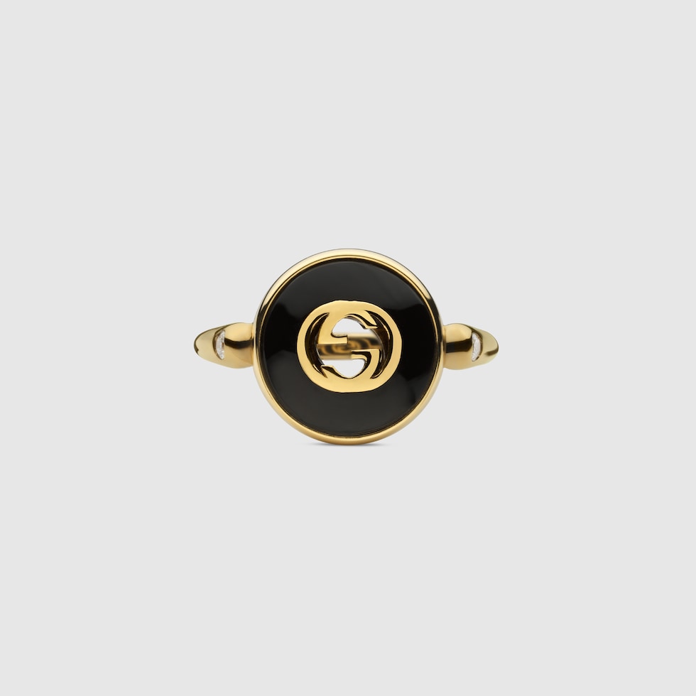 Anello Gucci Interlocking 18 carati in oro giallo 18 carati | GUCCI® Italia