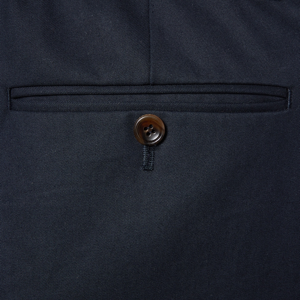 Double cotton twill pant with Web in dark blue | GUCCI® ZA