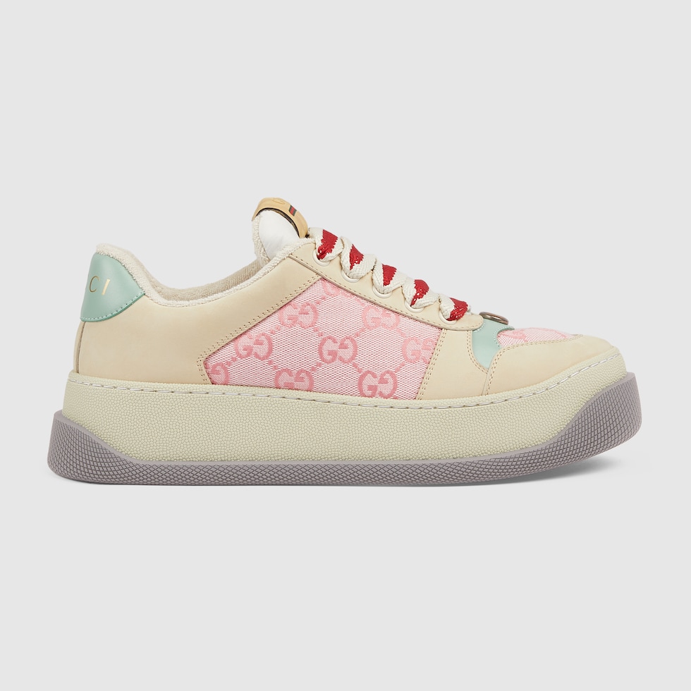 Baskets Screener pour femme en toile GG rose | GUCCI® FR