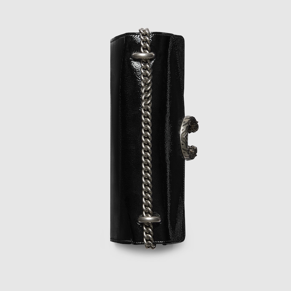 Dionysus medium shoulder bag in black patent leather | GUCCI® US