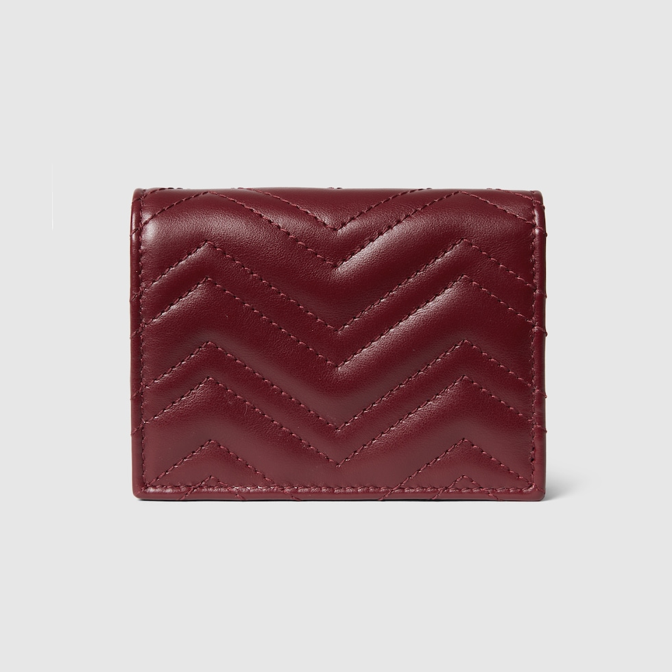 GG Marmont small wallet in Rosso Ancora red leather | GUCCI® US