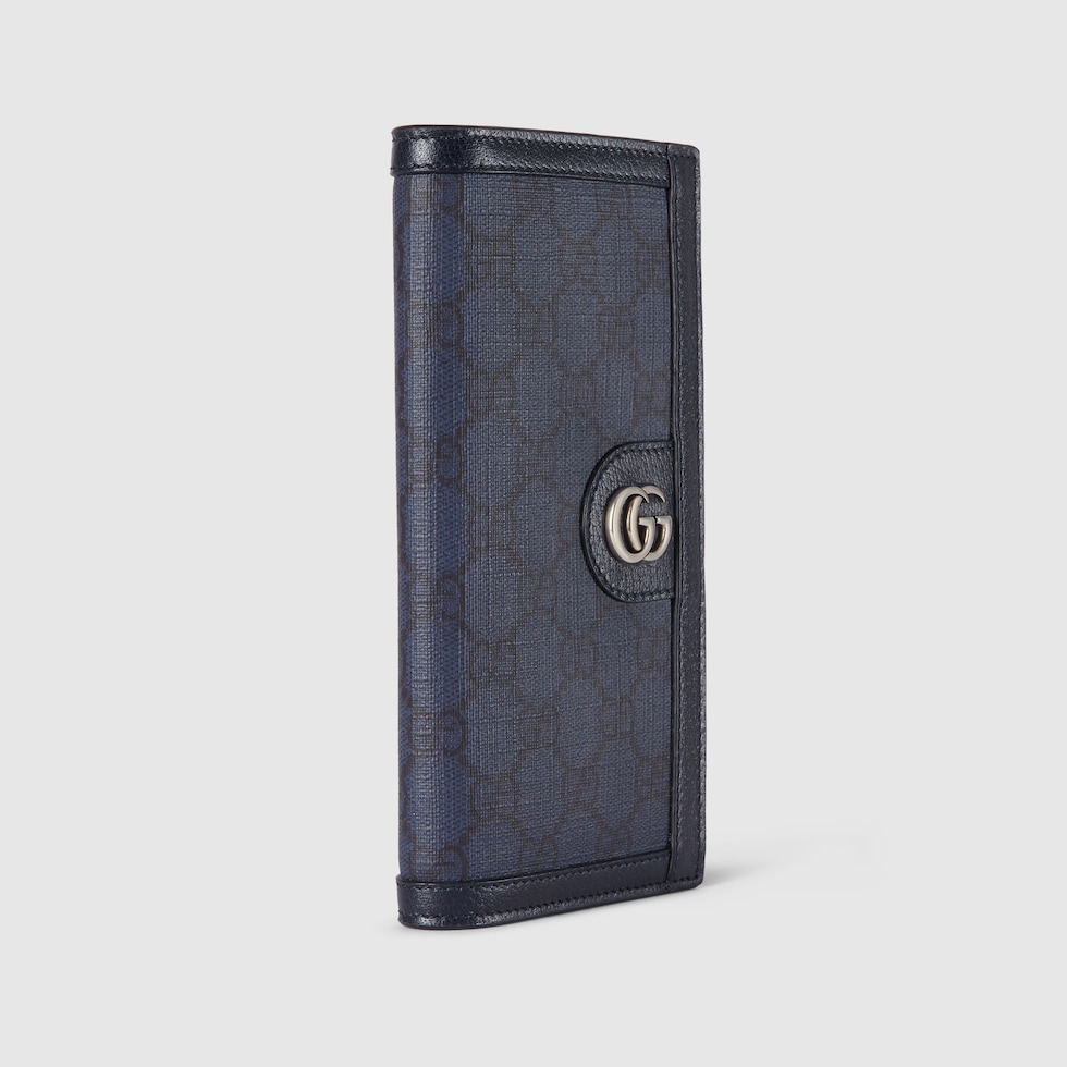 Ophidia long wallet in blue GG Supreme | GUCCI® BE