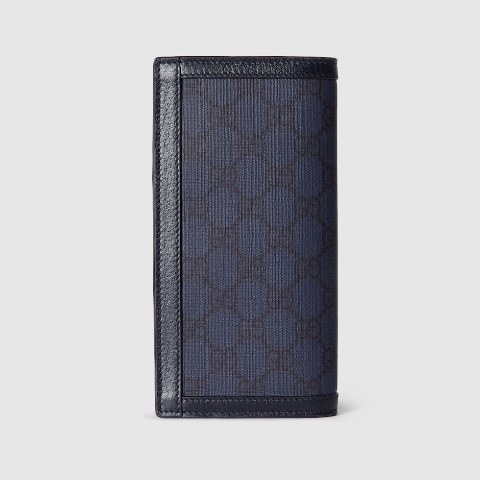 Ophidia GG long wallet in blue GG Supreme | GUCCI® BE