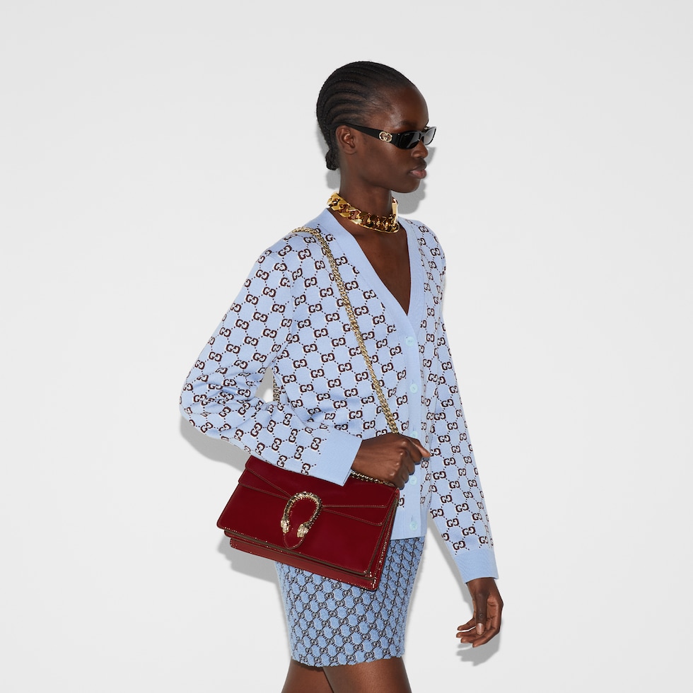 Dionysus medium shoulder bag in Rosso Ancora patent leather | GUCCI ...