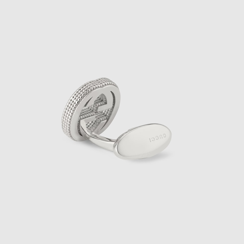 Gucci Interlocking cufflinks in 925 sterling silver | GUCCI® US