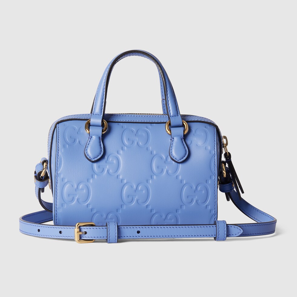 GG super mini top handle bag in lilac GG leather | GUCCI® 香港