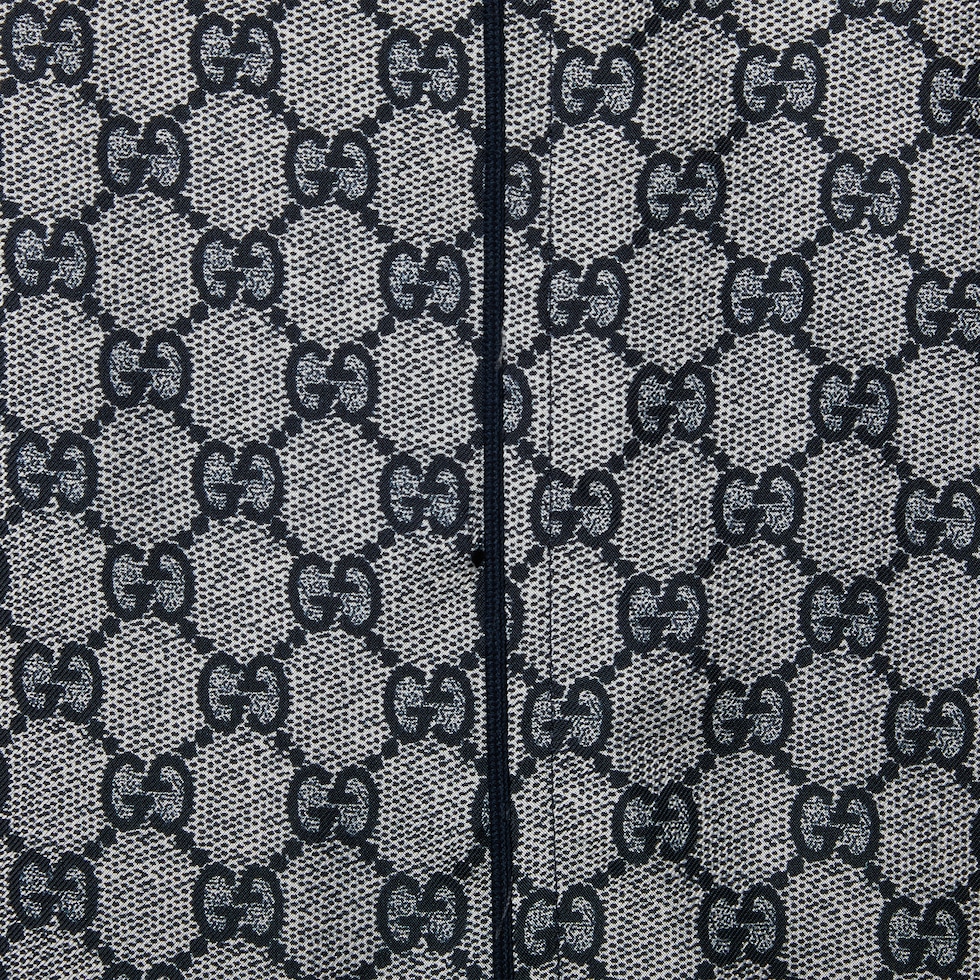GG silk twill pants in blue and white | GUCCI® US