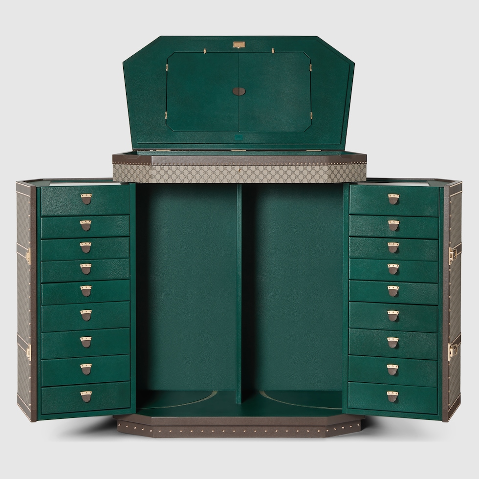 GG Supreme Jewellery Trunk in beige and ebony GG Supreme | GUCCI® ZA