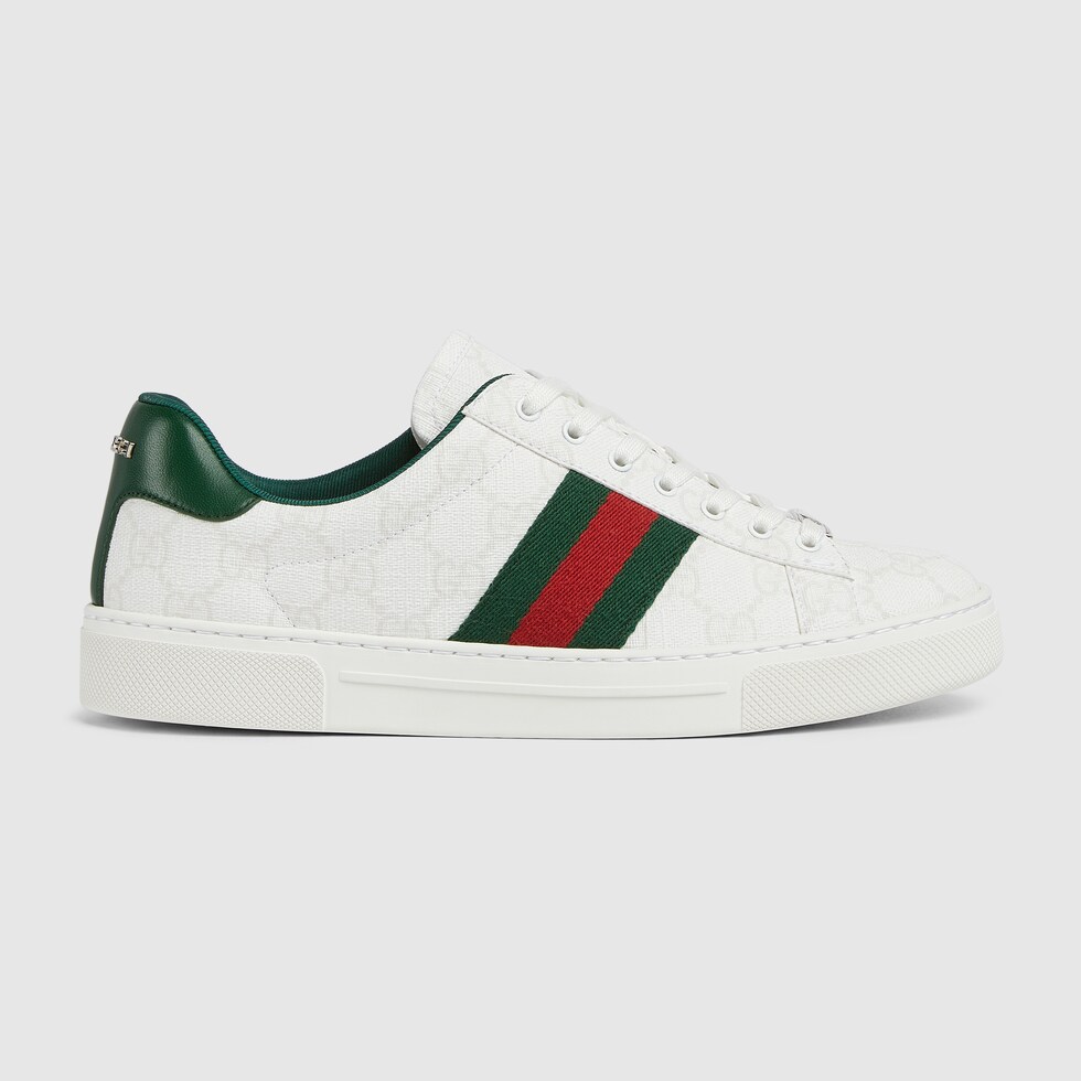 Women's Gucci Ace sneaker with Web in white GG Supreme | GUCCI® PT