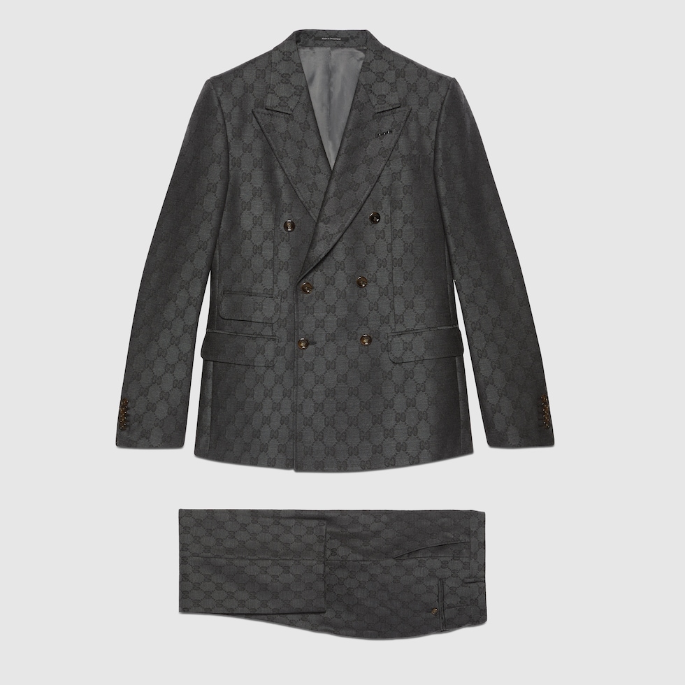 GG wool suit in grey | GUCCI® BE