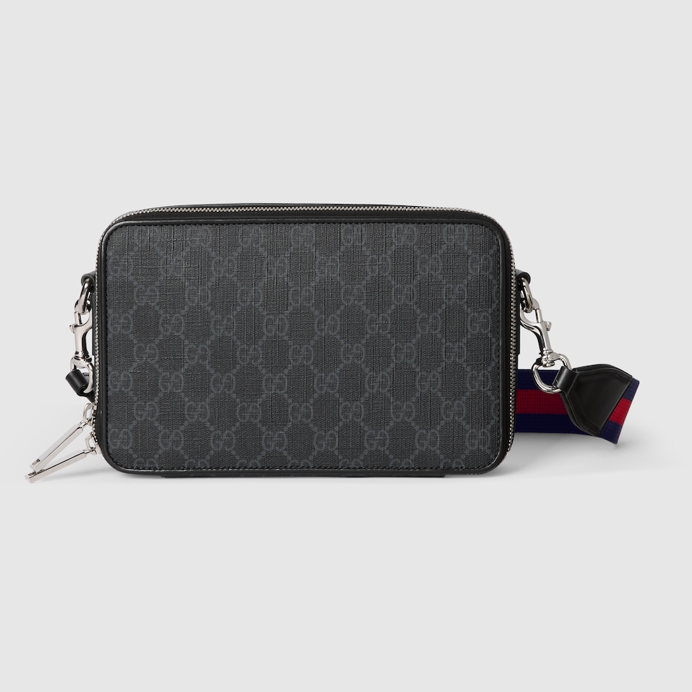 Sac à épaule GG Black petit format en toile GG Supreme noire | GUCCI® FR