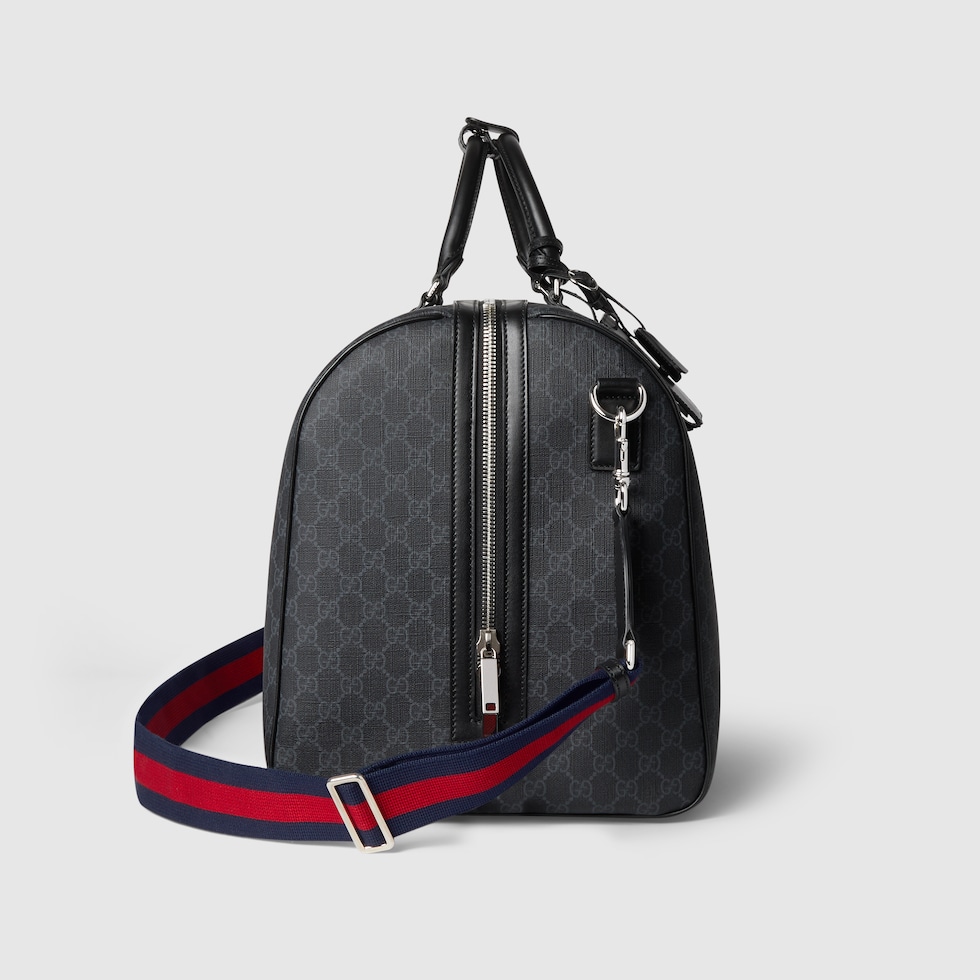 Large GG duffle bag in black GG Supreme | GUCCI® UK