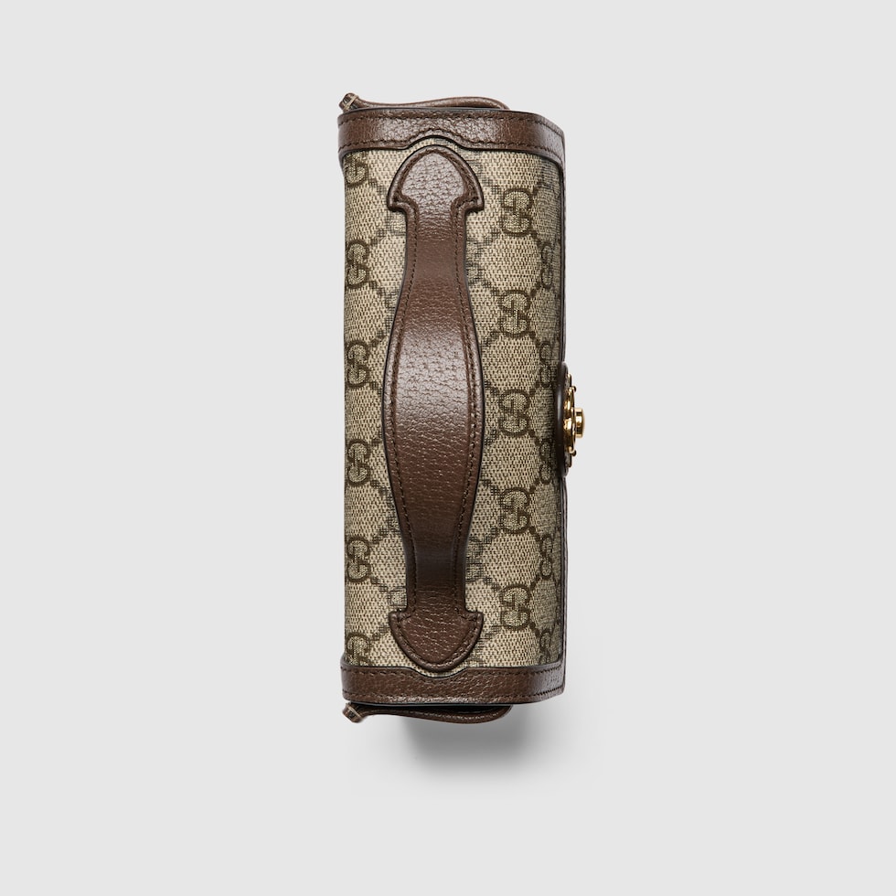 Ophidia mini top handle bag in beige and ebony Supreme | GUCCI® US